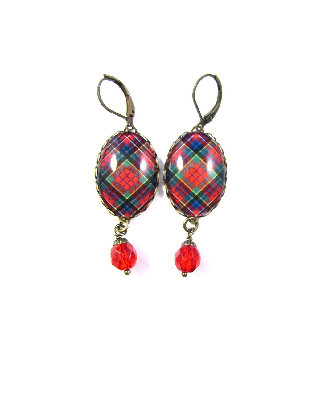 Scottish Tartan Jewelry Tartan Earrings Macpherson Mcpherson Clan ...