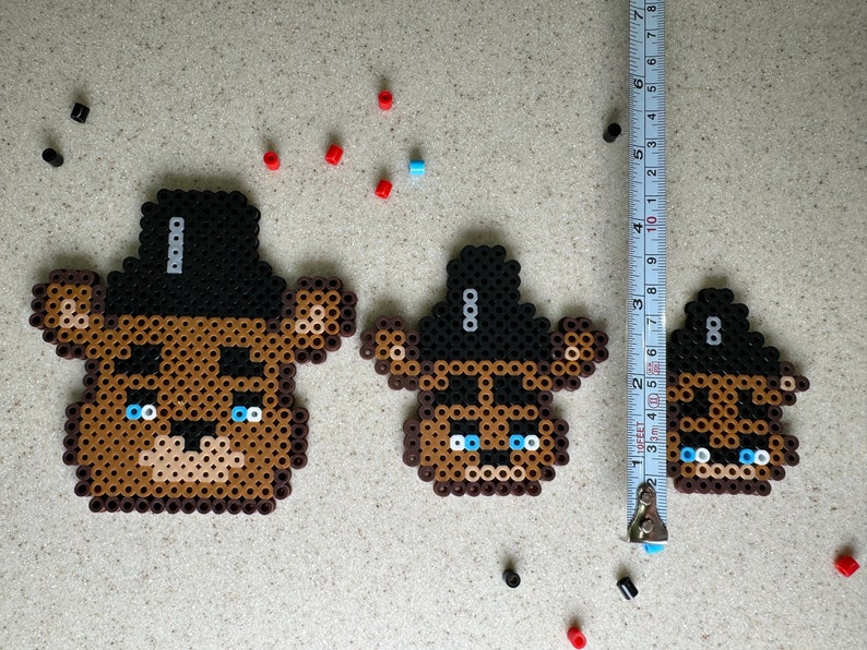 Perler Bead FNAF five Nights at Freddys Characters, Freddy & Foxy ...