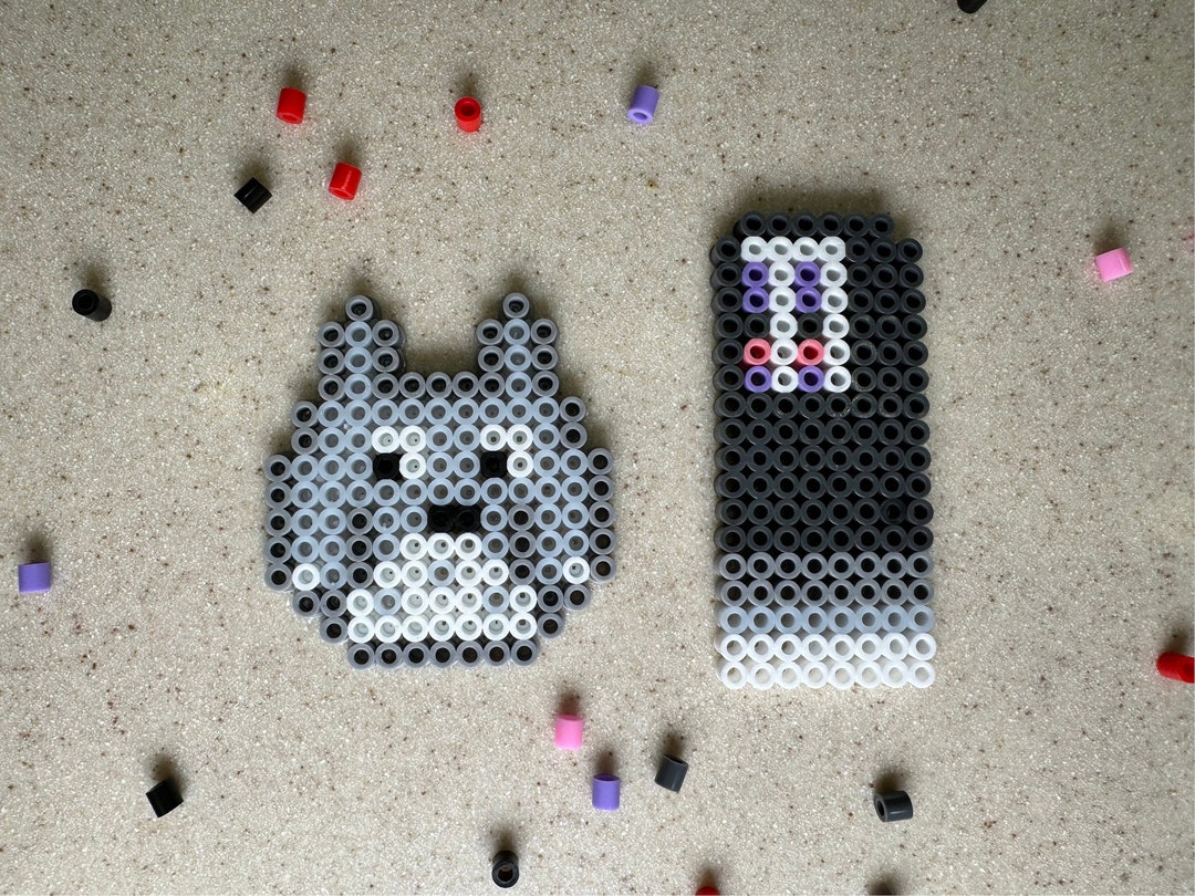 Perler Bead Studio Ghibli Characters, No Face & Totoro. Figurine, Key ...