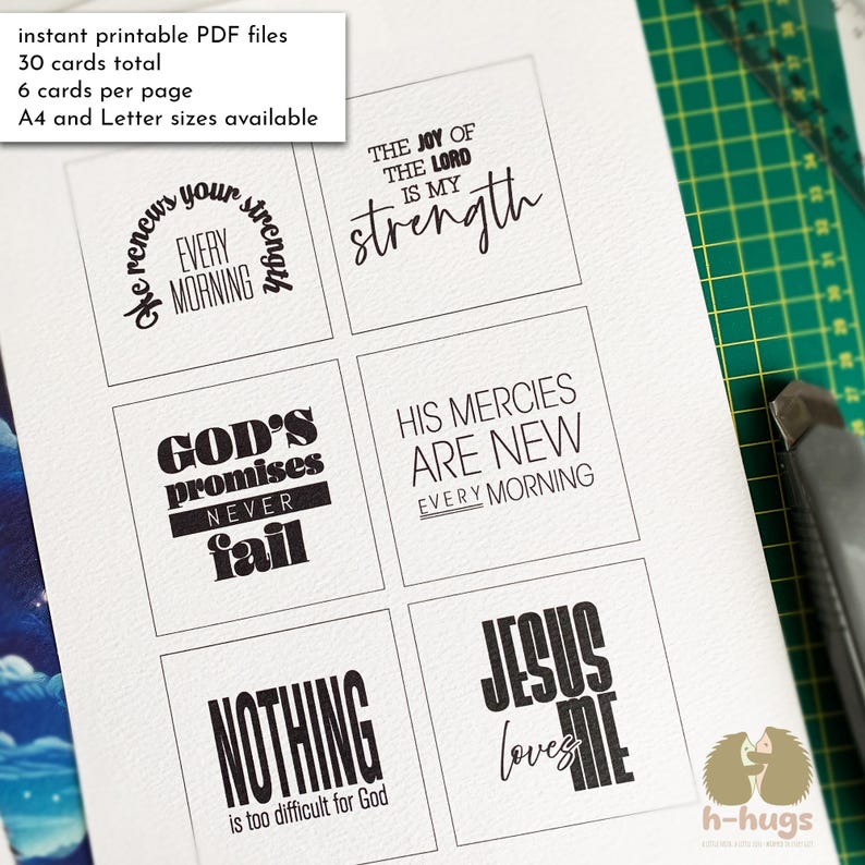 Printable Christian Quote Cards | Bible-based Encouragement Cards ...