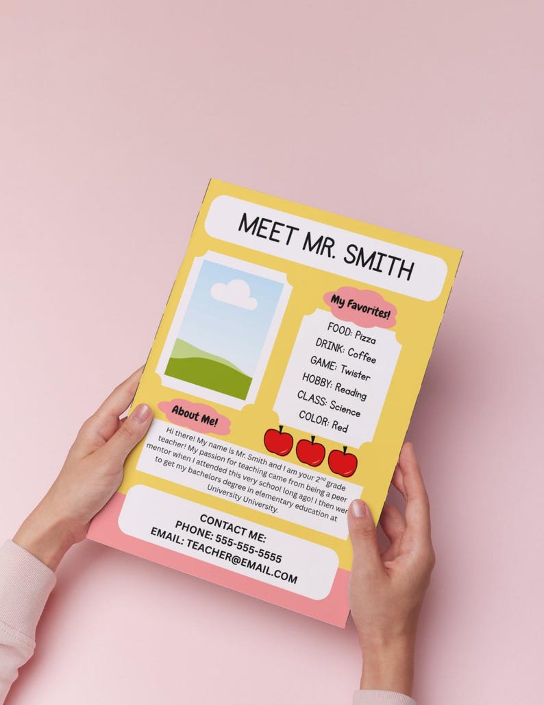 FULLY EDITABLE Meet the Teacher Canva Template | Back to School ...