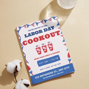 EDITABLE Labor Day Cookout BBQ Sign | Canva Template | Simple Easy ...