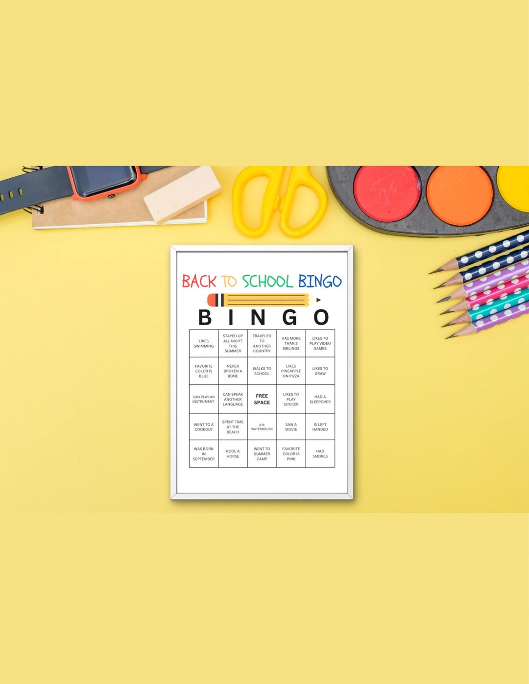 Back to School Bingo Game | First Day Ice Breaker for Elementary and ...