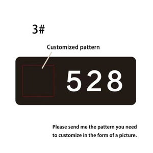 Acrylic House Number, Room Number, Customizable Pattern, House Logo ...
