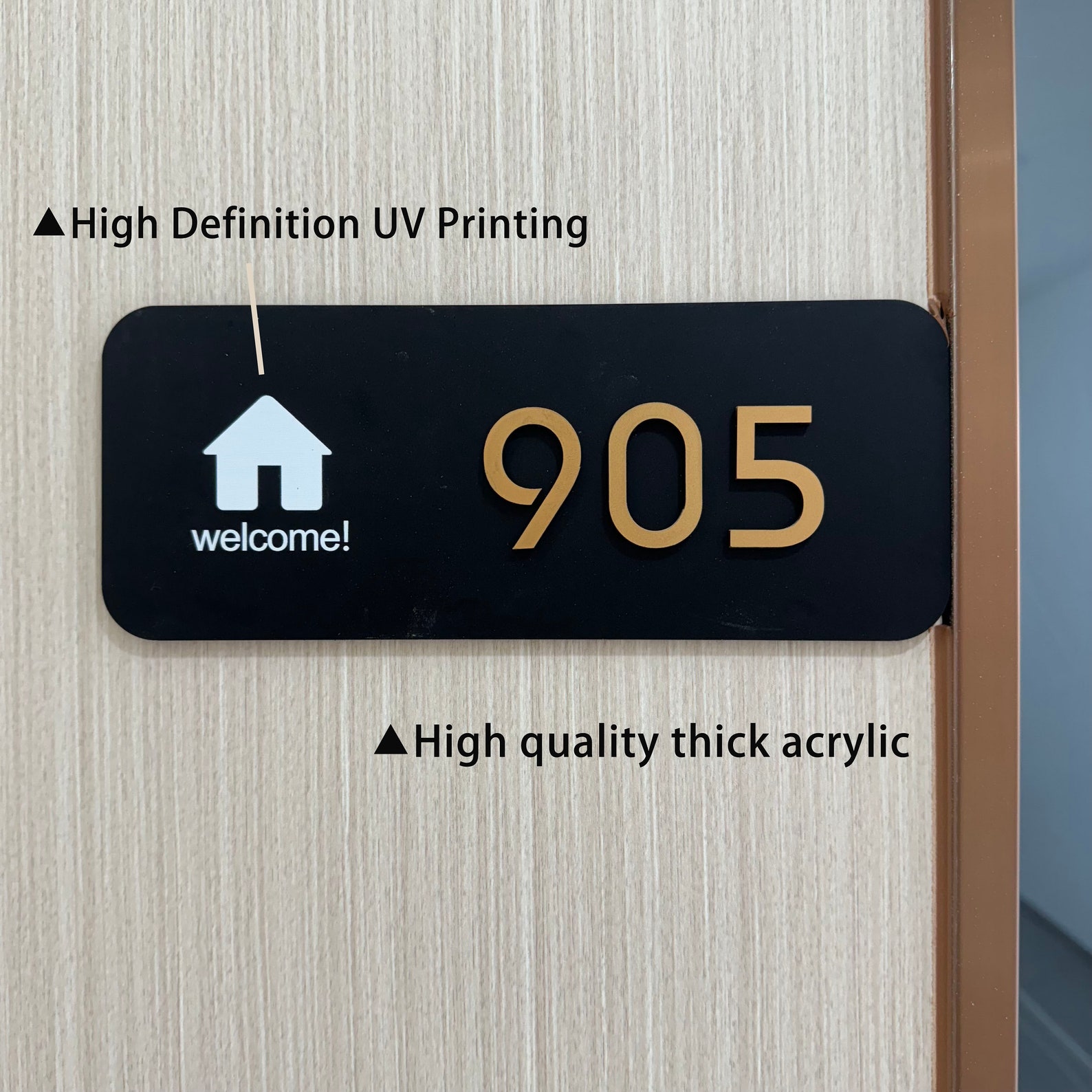 Acrylic House Number, Room Number, Customizable Pattern, House Logo ...