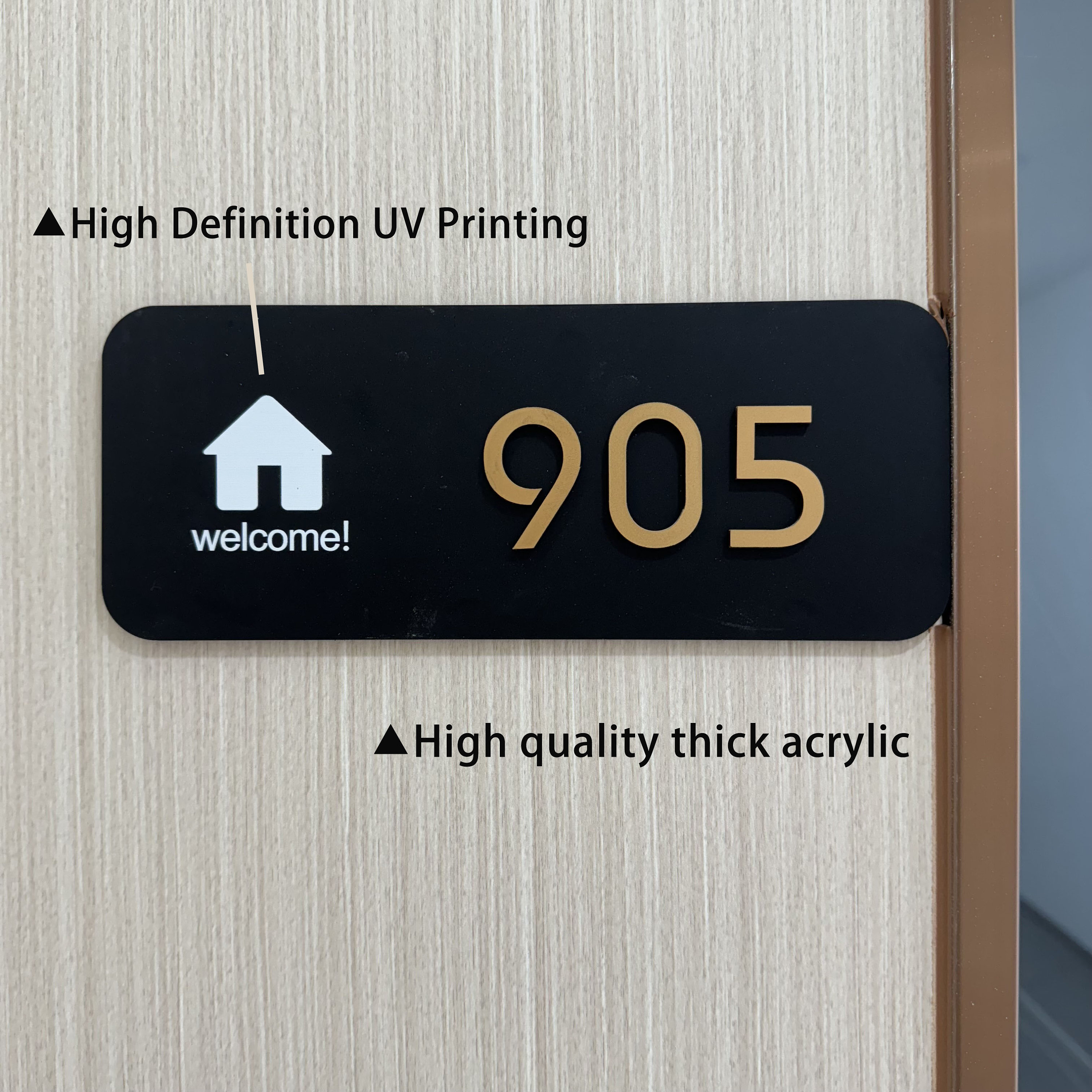 Acrylic House Number, Room Number, Customizable Pattern, House Logo ...