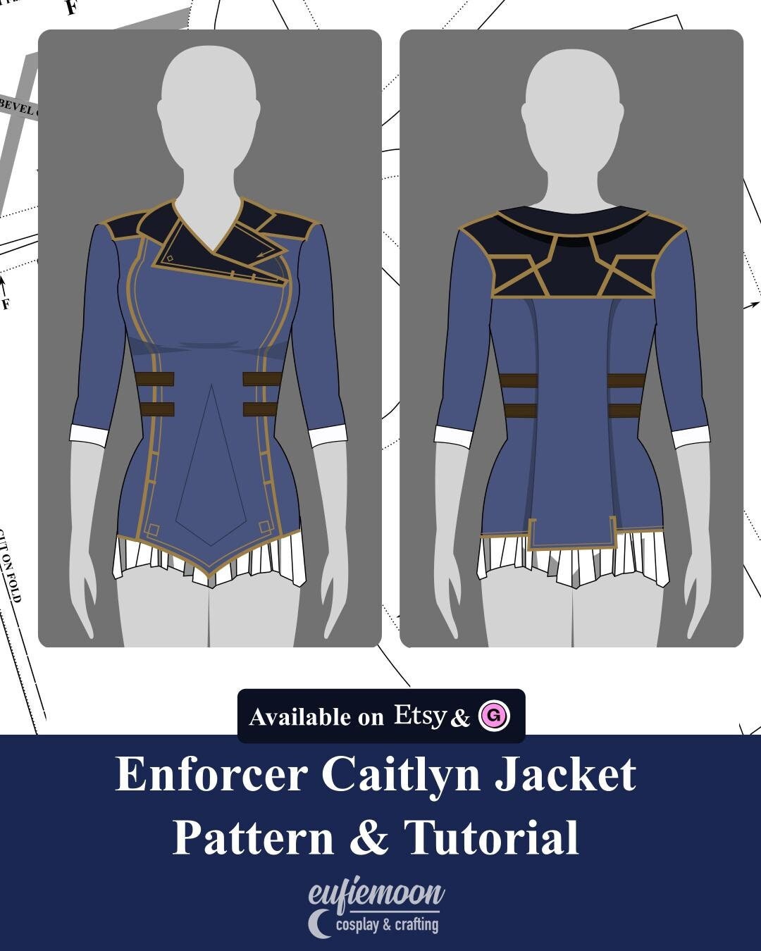 Arcane Season 2 Caitlyn Kiramman Enforcer Jacket Pattern and Tutorial ...