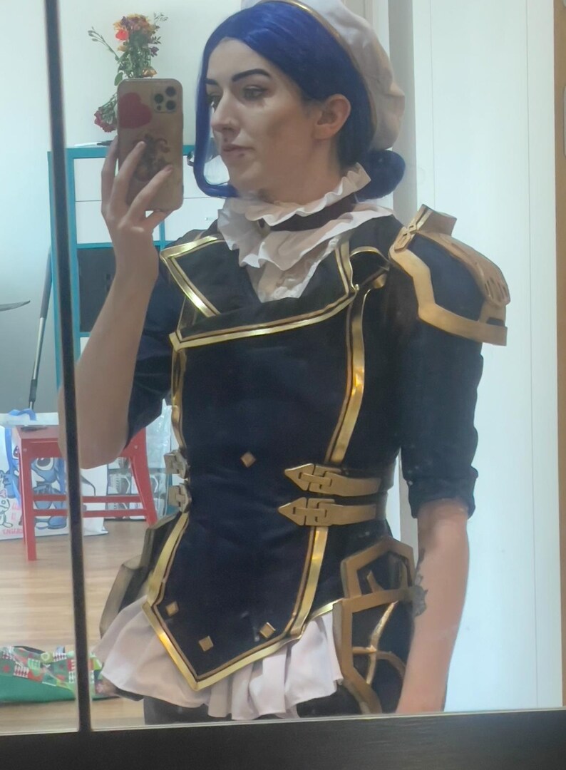 Arcane Season 2 Caitlyn Kiramman Vi Enforcer Pauldron Pattern Cosplay ...