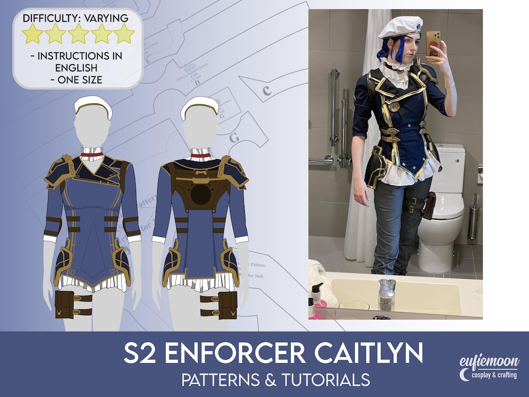 Arcane Season 2 Enforcer Uniform Caitlyn Kiramman Cosplay Pattern ...