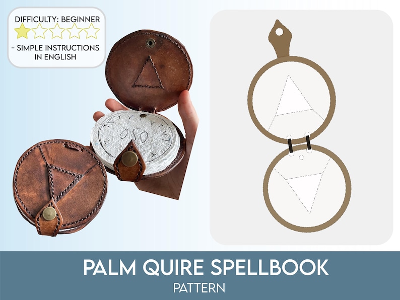 Palm Quire Spellbook Pattern Blueprint Witch Hat Atelier Cosplay Prop ...