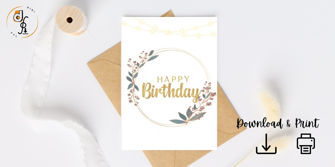 Decent Printable Birthday Card Birthday Card Digital Birthday Cards ...