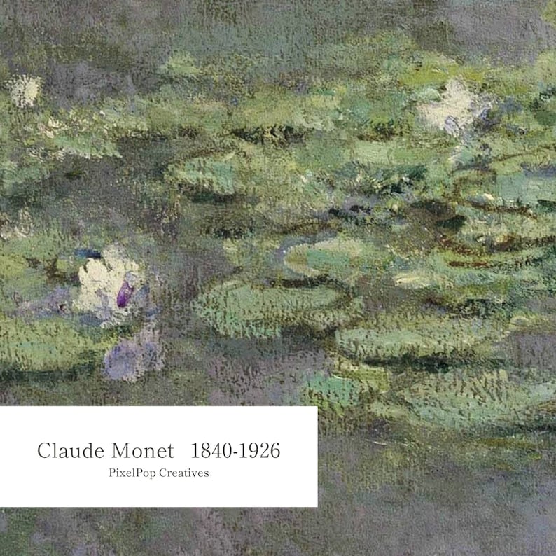 Claude Monet Water Lilies 1905,classic French Impressionist Landscape ...