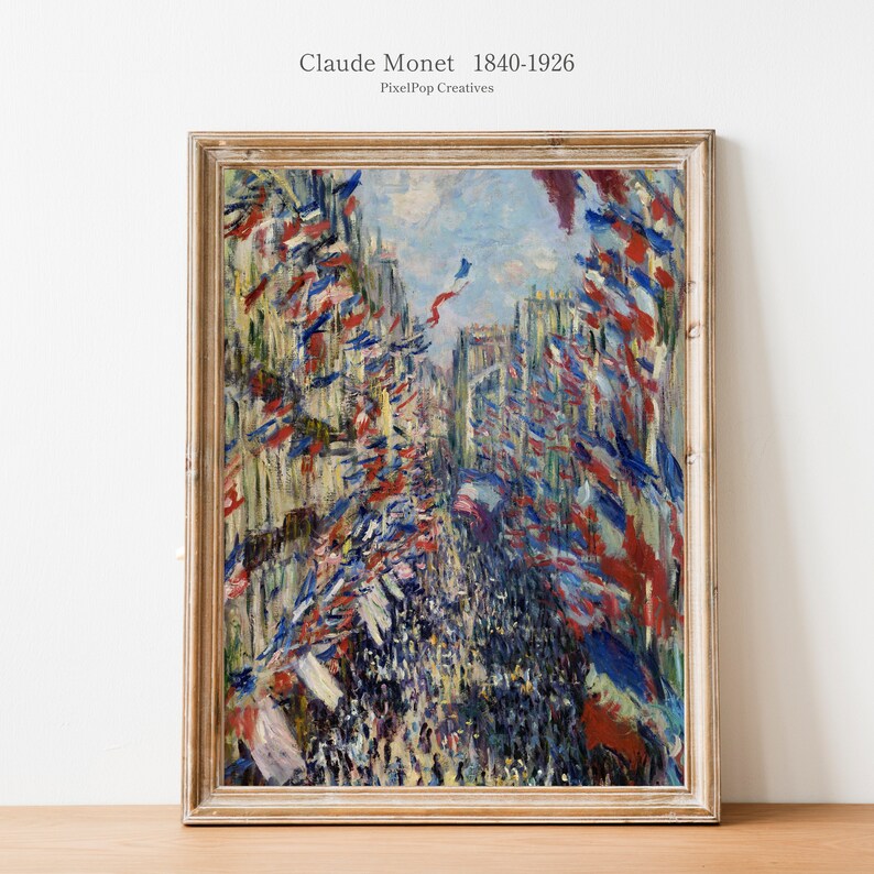 Claude Monet Rue Montorgueil 30th of June, Impressionist Landscape ...