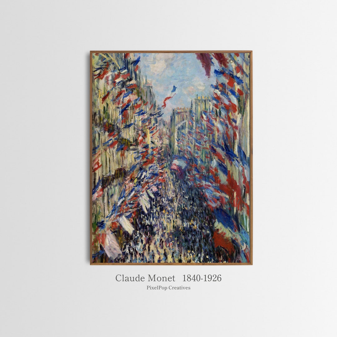 Claude Monet Rue Montorgueil 30th of June, Impressionist Landscape ...