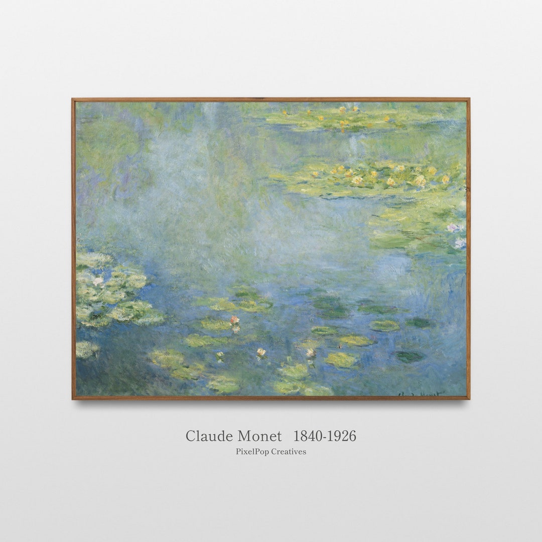 Vintage Claude Monet Painting Water Lilies Digital Print, Famous ...
