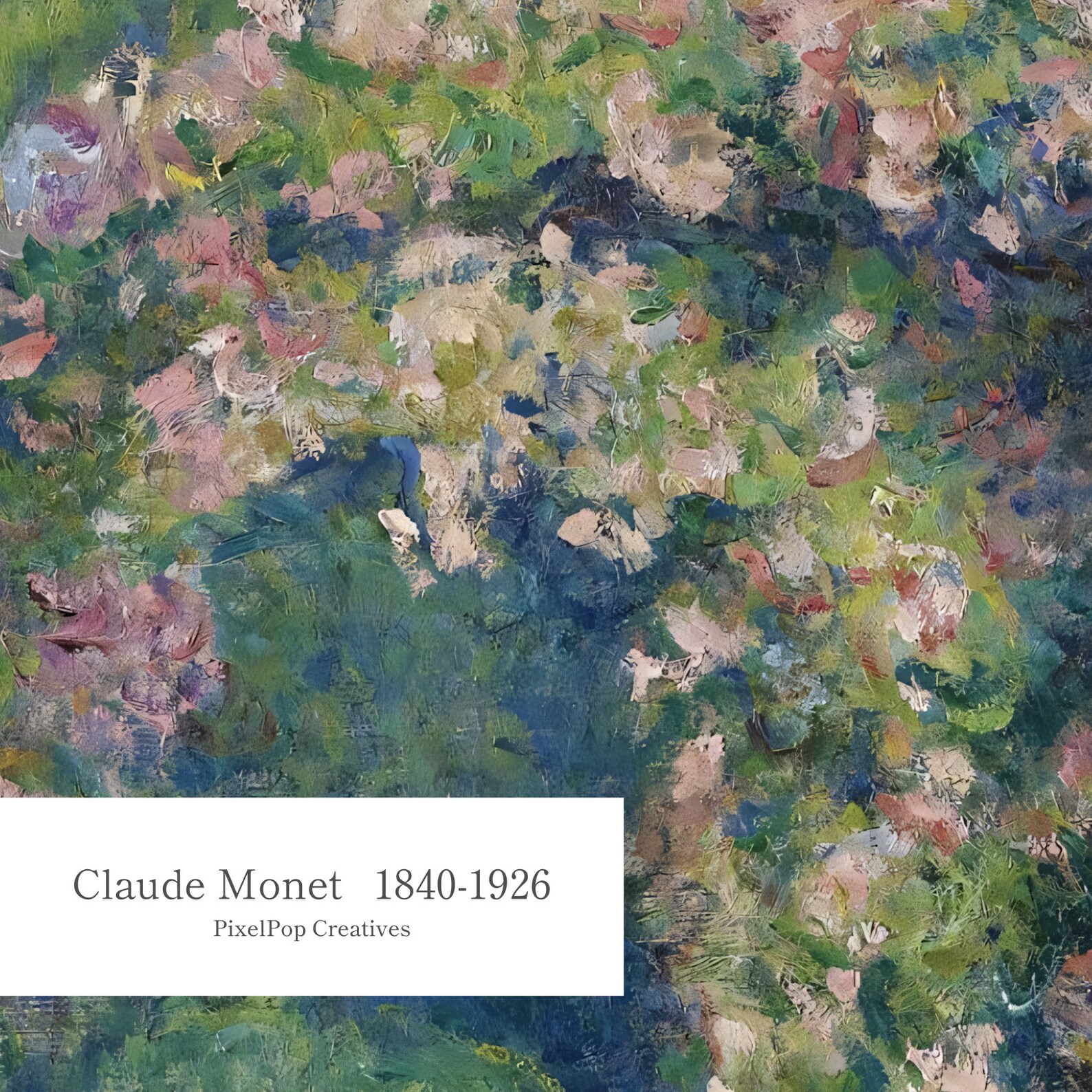 Vintage Claude Monet Painting the Artist's Garden Digital Print, Famous ...