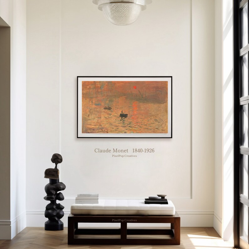 Claude Monet Impression Sunrise Soleil Levant,impressionist Vintage ...