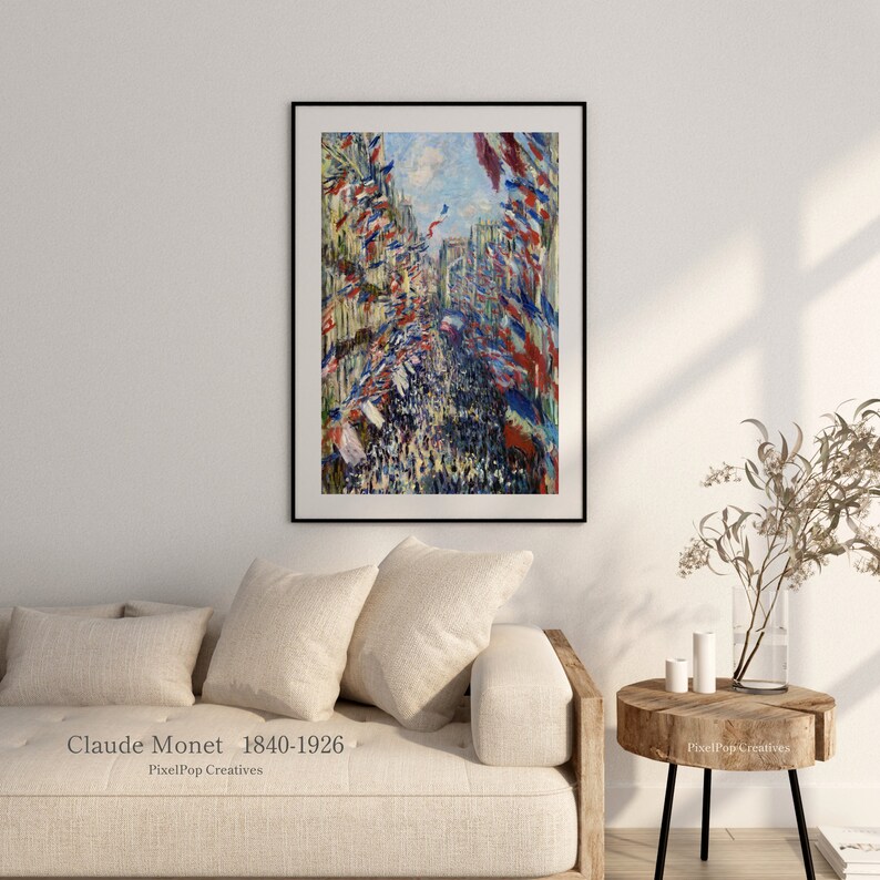 Claude Monet Rue Montorgueil 30th of June, Impressionist Landscape ...