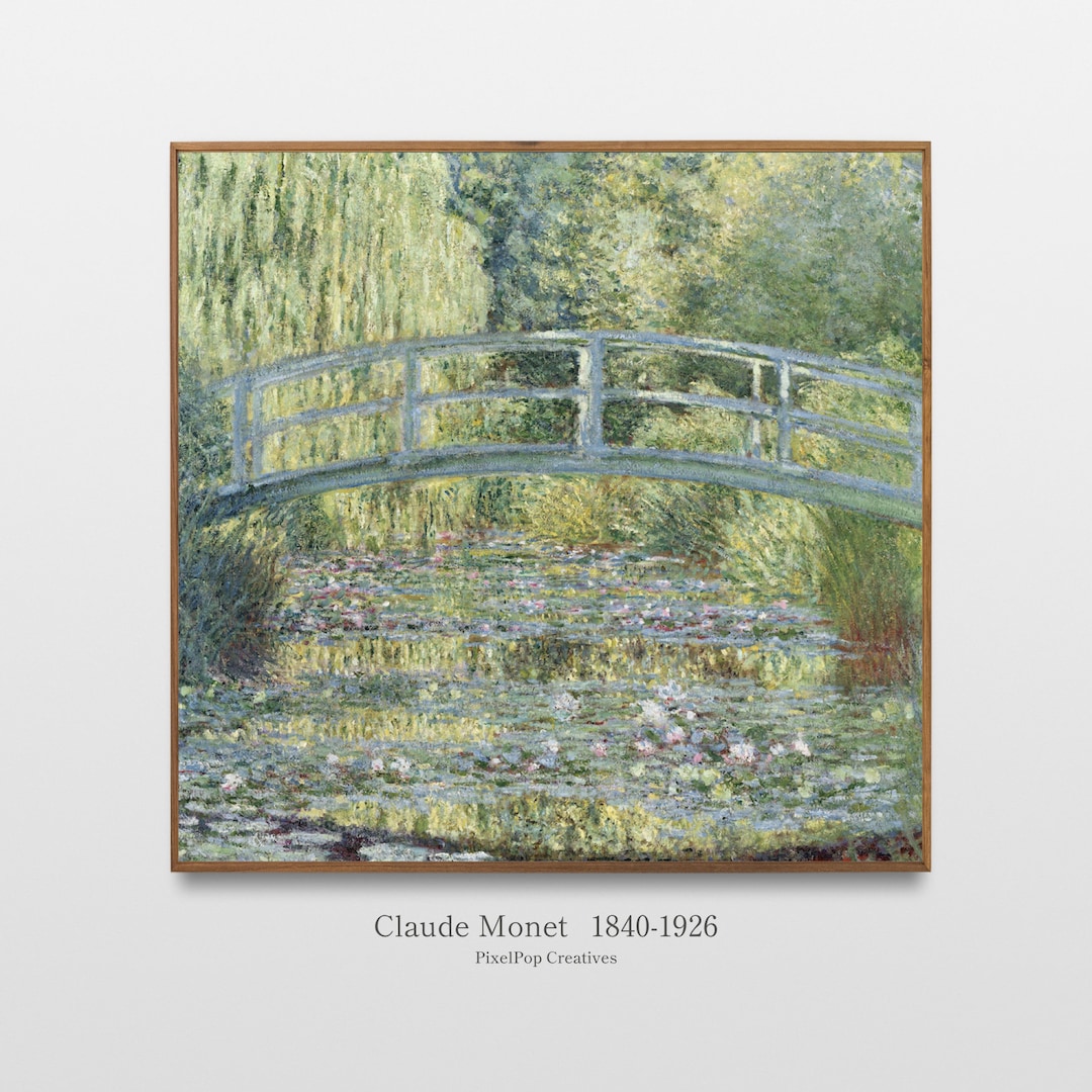Claude Monet Water Lilies and Japanese Bridge, Water Lily Pond ...