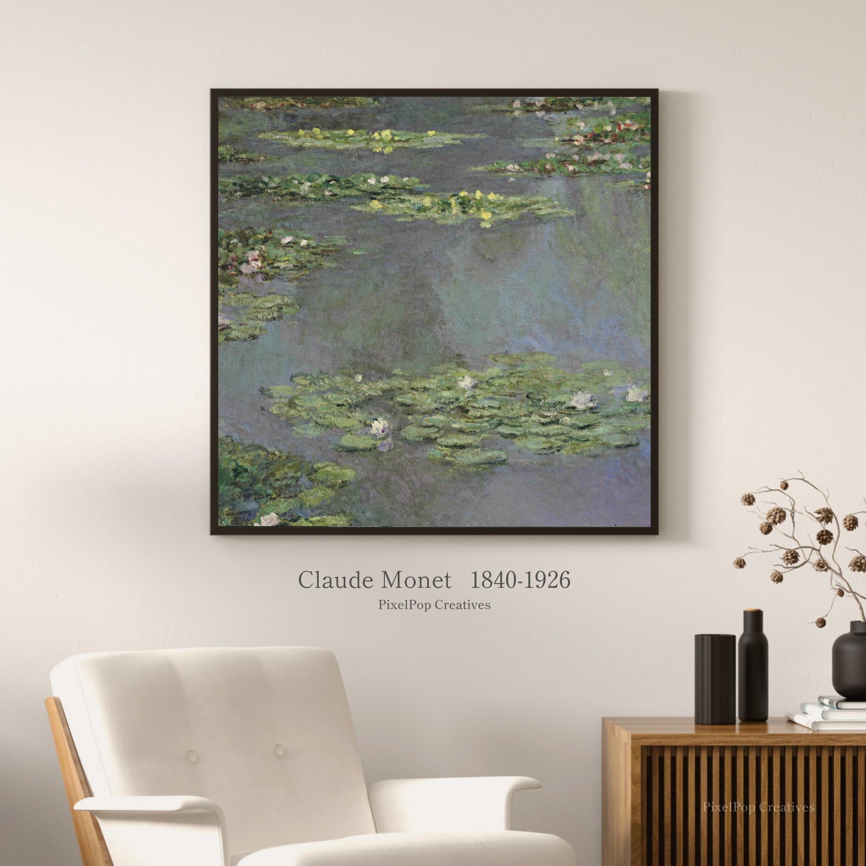 Claude Monet Water Lilies 1905,classic French Impressionist Landscape ...