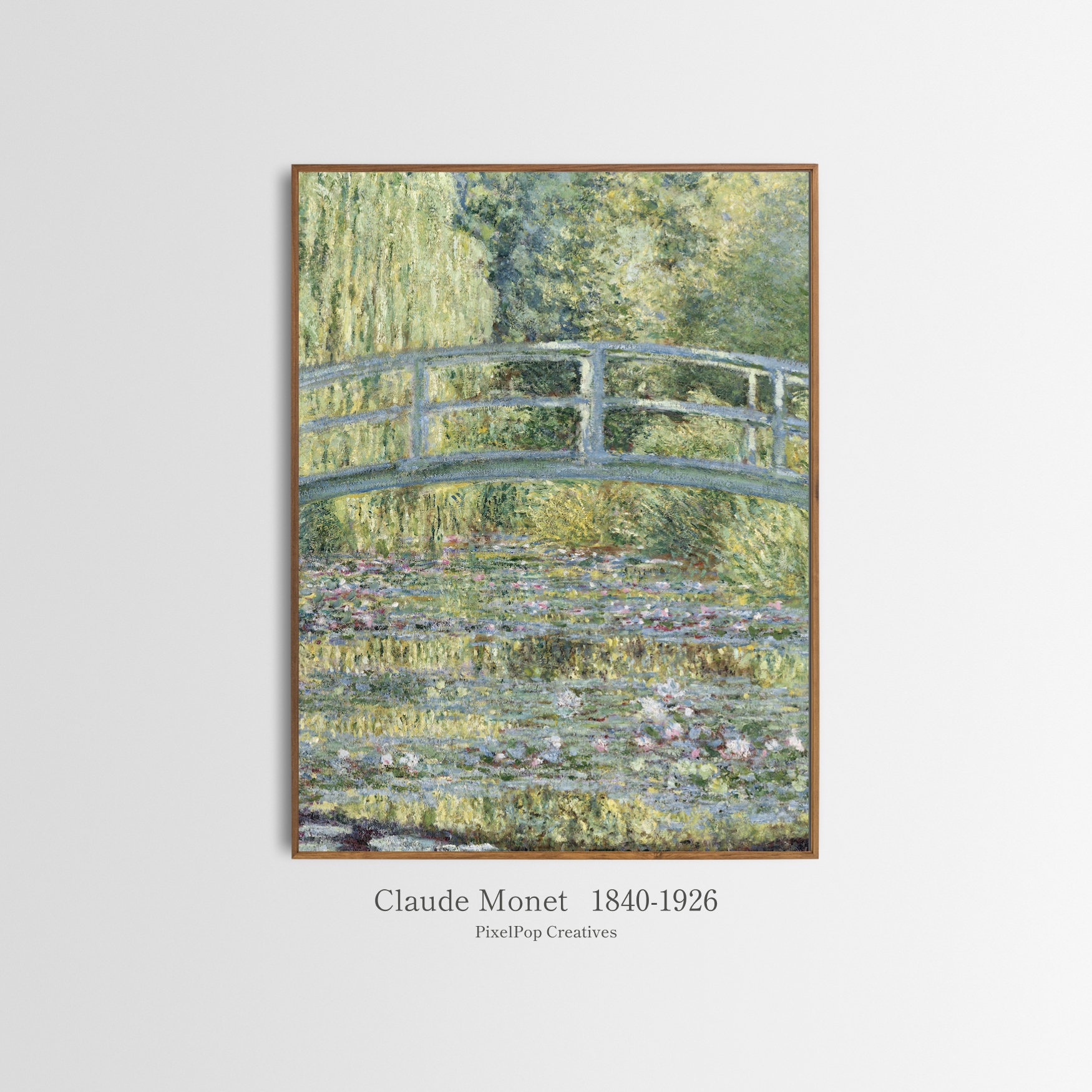 Claude Monet Water Lilies and Japanese Bridge, Water Lily Pond ...