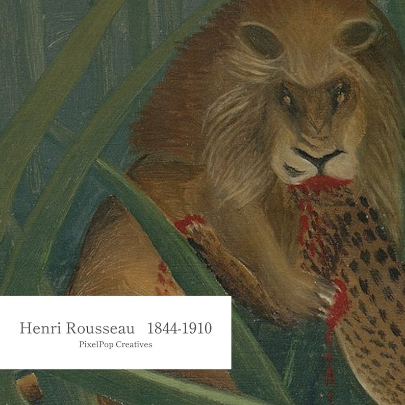 Henri Rousseau the Repast of the Lion Print,surrealist Nature Rousseau ...