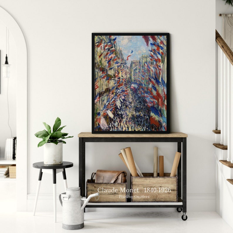 Claude Monet Rue Montorgueil 30th of June, Impressionist Landscape ...