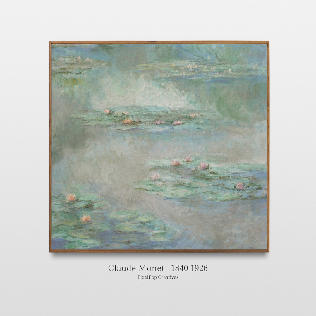 Claude Monet Water Lilies 1908, French Impressionist Landscape Painting ...