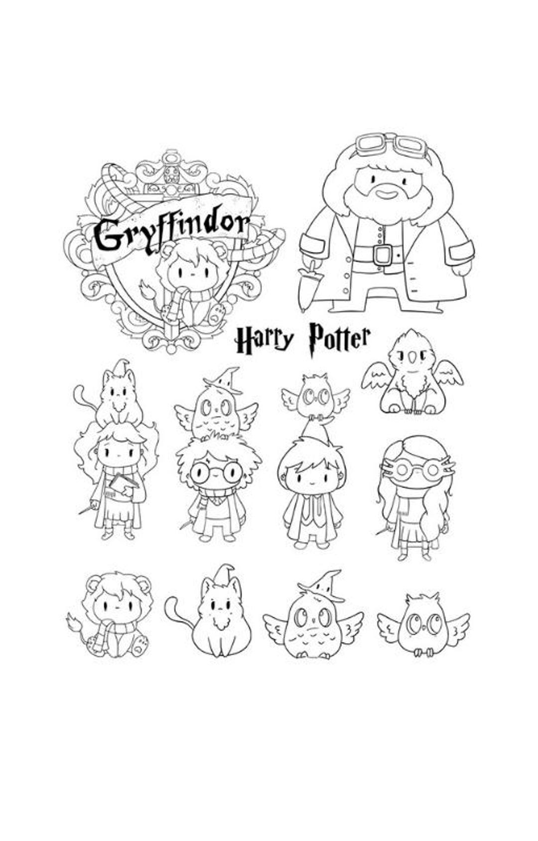 Hogwarts Houses Coloring Pages | Gryffindor Slytherin Hufflepuff ...