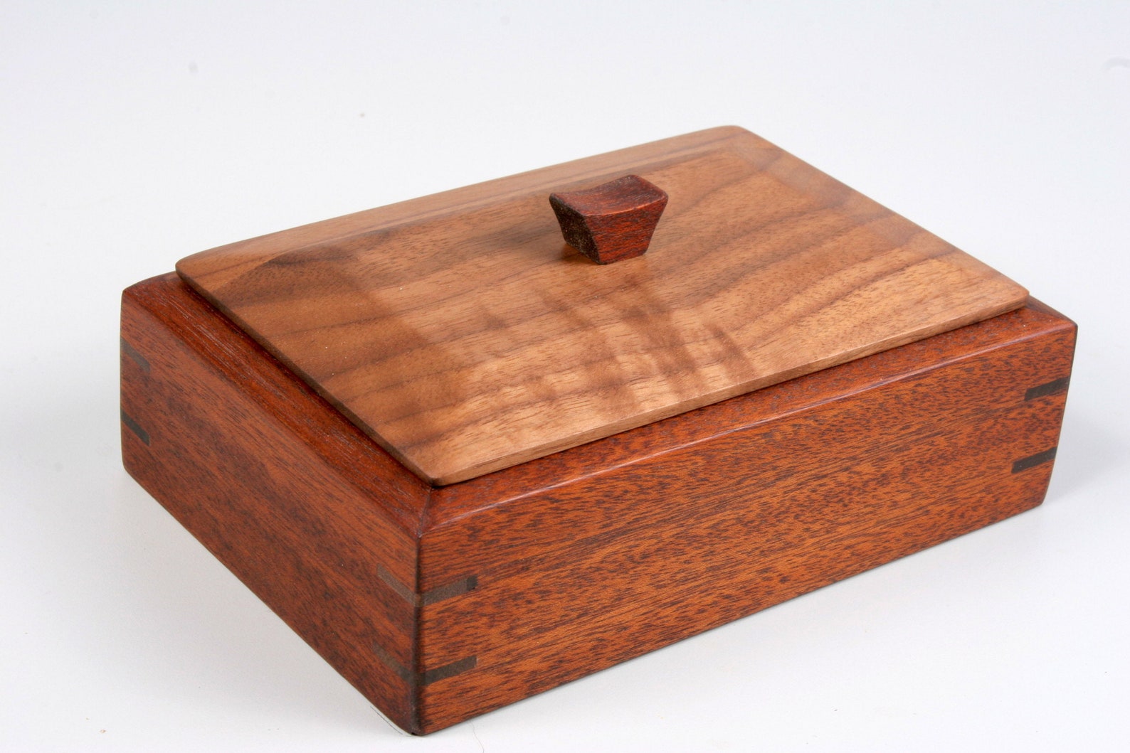 Decorative Box Walnut and Mahogany Box Valet Box Keepsake Box - Etsy