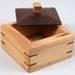 Wood Square Box Walnut and Maple Box Jewelry Box Valet Box - Etsy