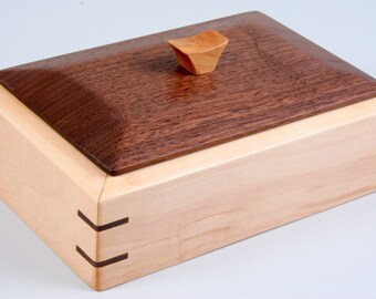 Decorative Box Walnut and Mahogany Box Valet Box | Etsy