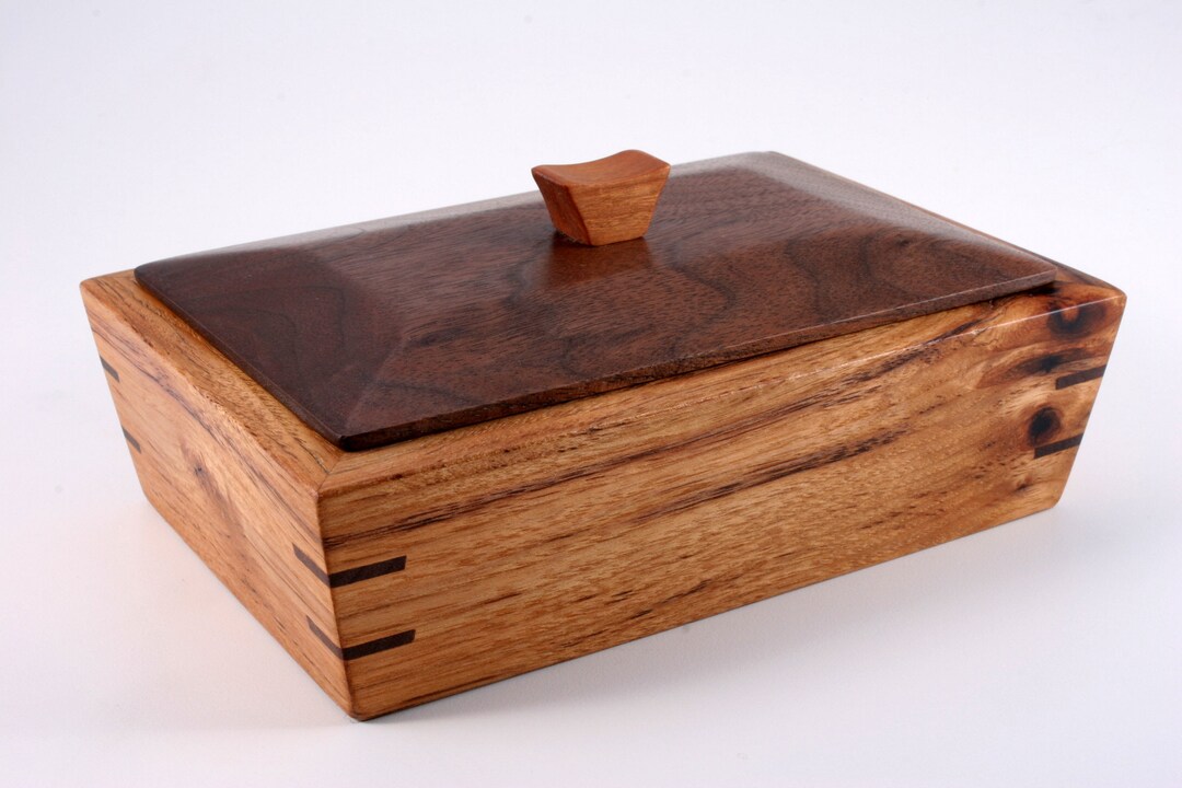 Decorative Box | Walnut and Hickory Box | Valet Box | Keepsake Box - Etsy