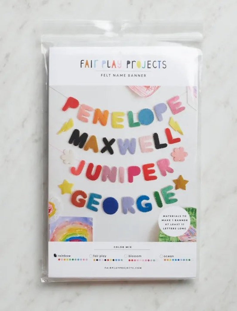 Felt Name Banner DIY Craft Kit for Personalized Banner - Etsy