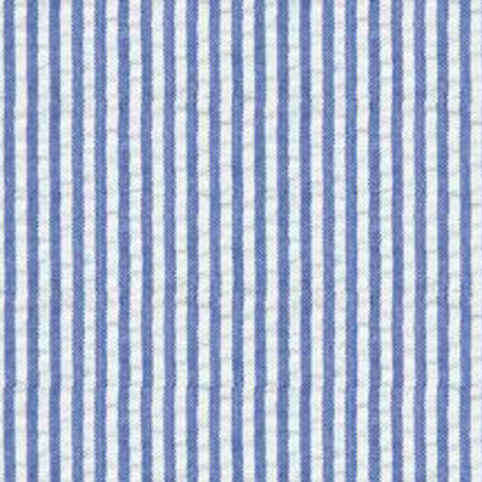 Seersucker Striped Fabric Fabric by the Half Yard Blue White - Etsy