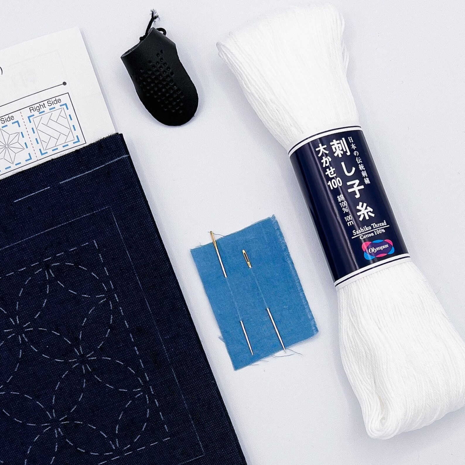 Sashiko Sampler Beginner Sashiko Kit 5 Preprinted Sashiko - Etsy