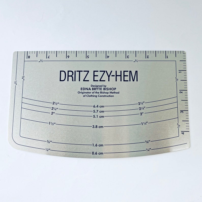 Dritz EZY Hem Gauge, Hemming Ruler, Sewing Ruler, Pressing Tool for ...