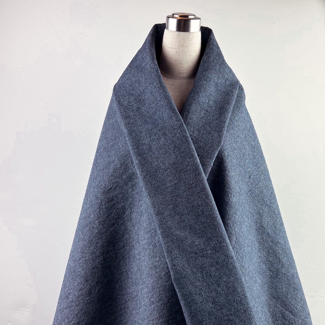 Chambray Fabric Indigo Washed Chambray Lightweight Chambray - Etsy