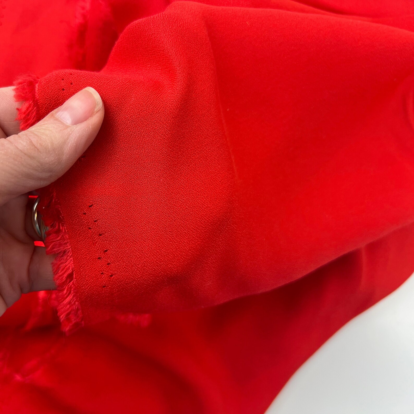 Red Crepe Fabric Lightweight Polyester Crepe Fabric by the - Etsy