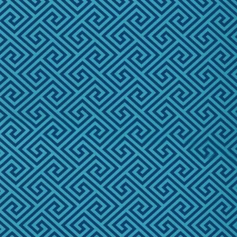 Blue Greek Key Fabric Indoor Outdoor Fabric Schumacher ST. | Etsy
