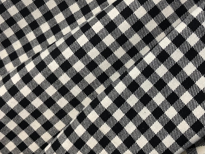Black Check Fabric Plaid Fabric Fabric by the Half Yard - Etsy