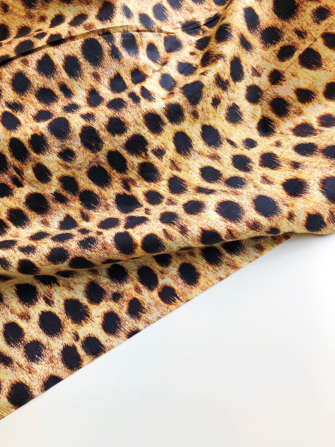 Leopard Print Fabric, Cotton Lawn Fabric, Fabric by the Half Yard ...