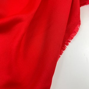 Red Crepe Fabric, Lightweight Polyester Crepe, Fabric by the Half Yard ...