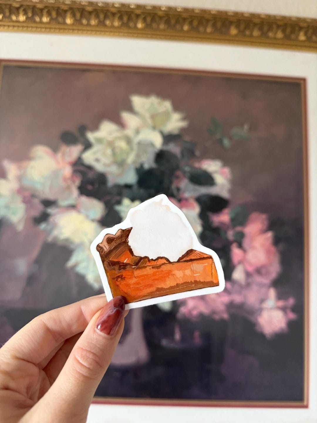 Hand Drawn Pumpkin Pie Sticker | 2.5” Fall Dessert Sticker | Autumn ...