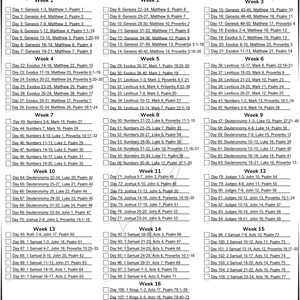 Messiah Prophecy Bible Reading Checklist: Old & New Testament (digital ...