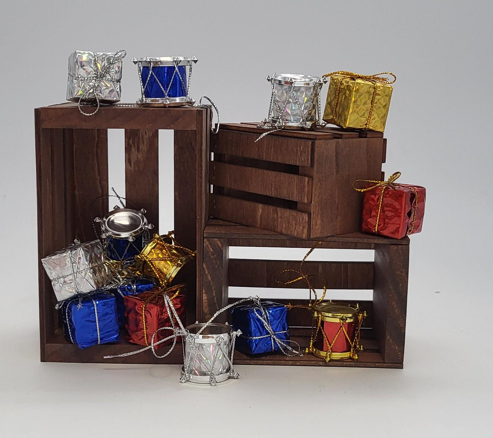 Small Nesting Wood Decorative Crates - Etsy