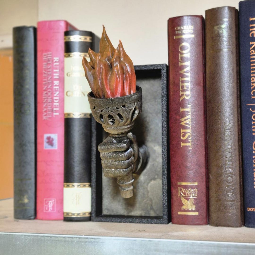 Torch Book Nook: Illuminate Your Reading Haven With Enchantment - Etsy