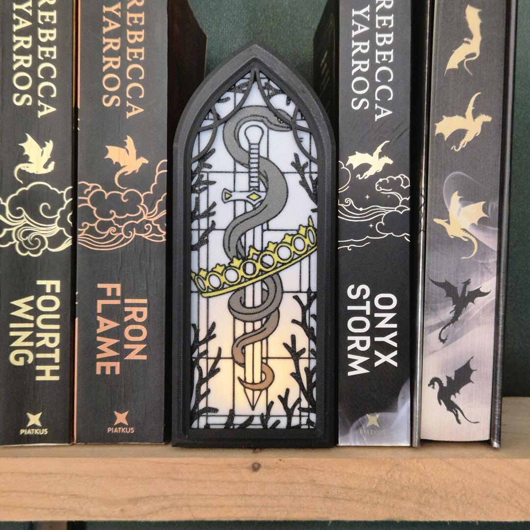 Book Nook the Serpent & Crown – Illuminated Stained Glass With Hidden ...