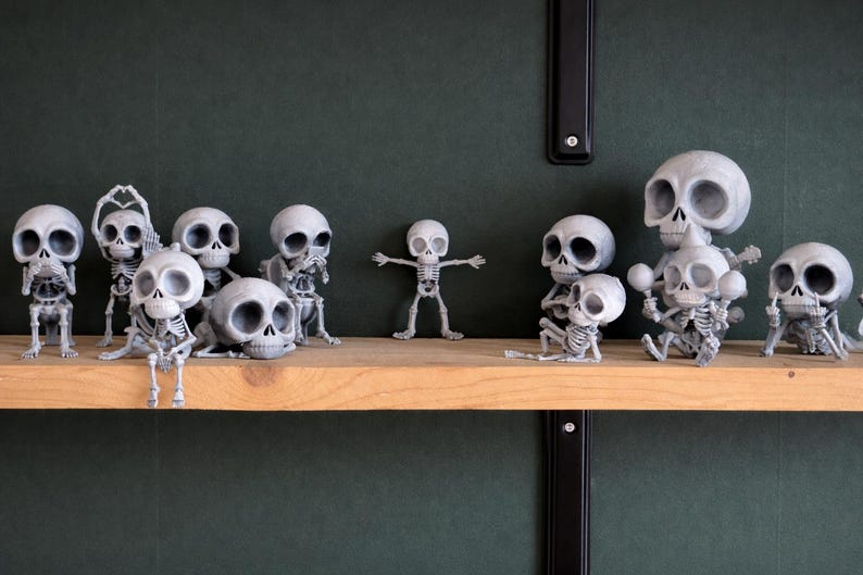 Giving the Middle Finger - Poseable Skeleton Figurine – Unique 3D ...