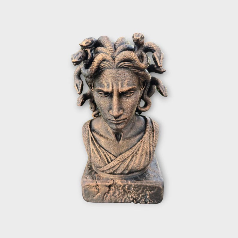 Bust of a Medusa Statue - Handpainted Home Decor Mythical Lover Gift ...